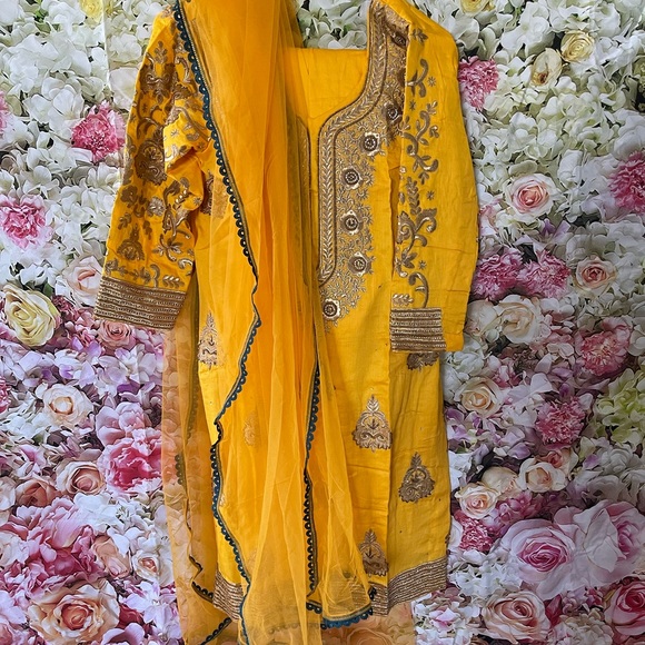 Salwars | Yellow Punjabi Salwar Suit | Poshmark